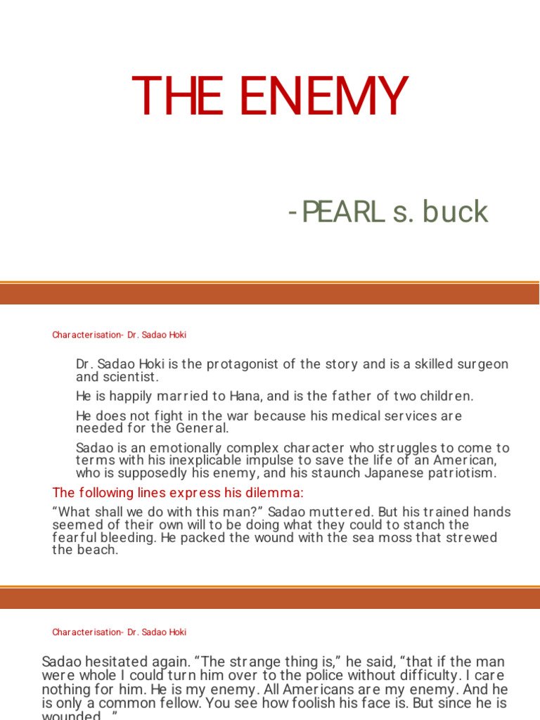 The Enemy-Characterisation & Theme | PDF