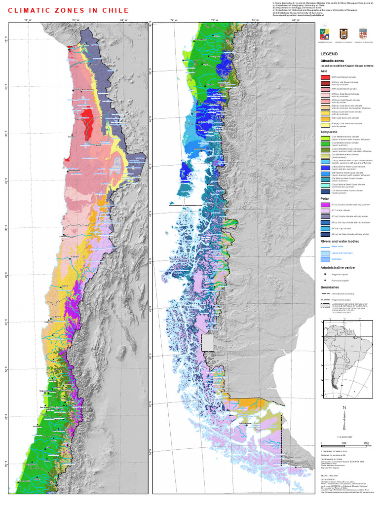 Climate Zones of Chile Map | PDF | Oceanic Climate | Atmosphere