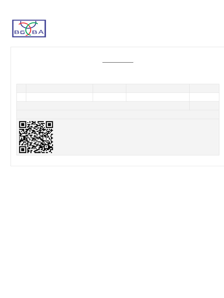BGBA Membership Fee Invoice 2024-25 | PDF
