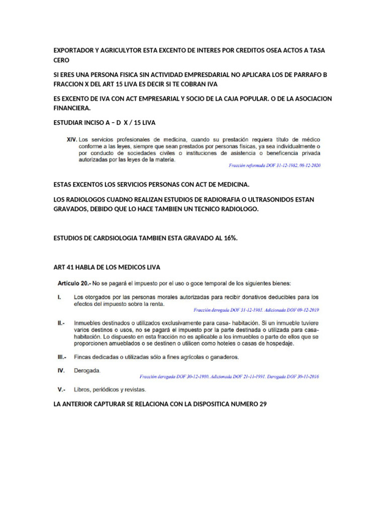 Exportador y Agriculytor Esta Excento de Interes Por Creditos Osea ...