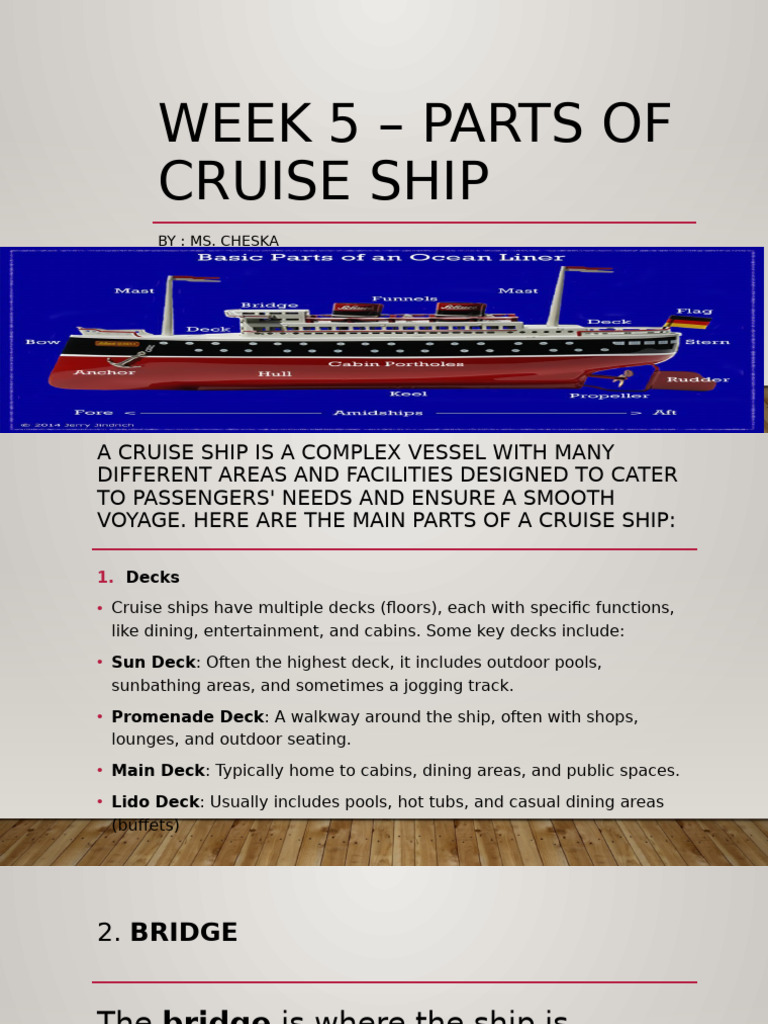 Week 5 Parts of Cruise Ship | PDF | Cruise Ship | Restaurants
