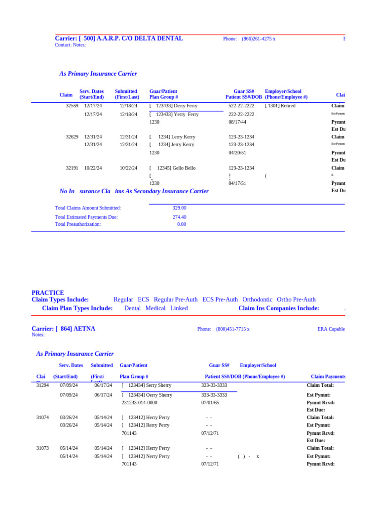 Claim Insurance Sample A | PDF | Service Industries | Financial Services
