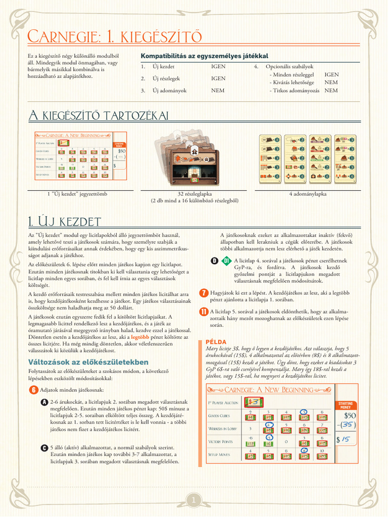 Carnegie Rules EXPANSION v4 - HU | PDF