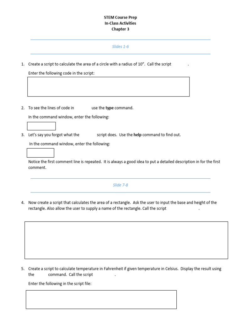 1.2 Chapter 3 Examples | PDF | Area | Computer Programming