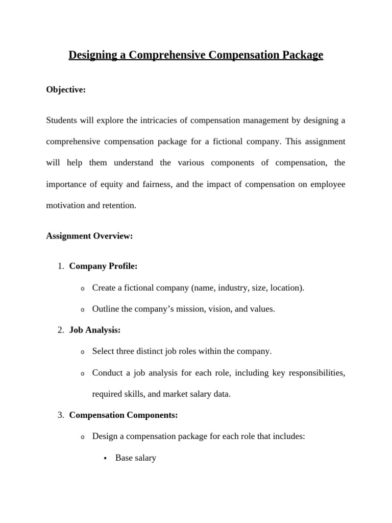 Designing a Comprehensive Compensation Package | PDF | Employee ...