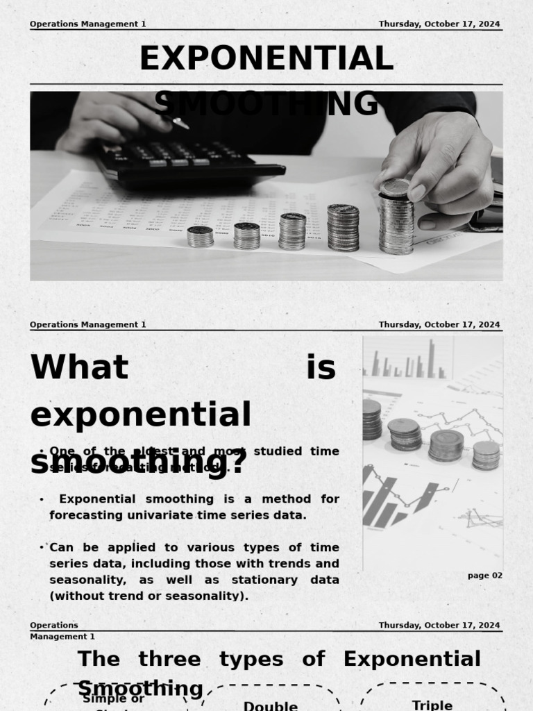 Exponential Smoothing Guide | PDF | Statistical Analysis | Teaching Mathematics