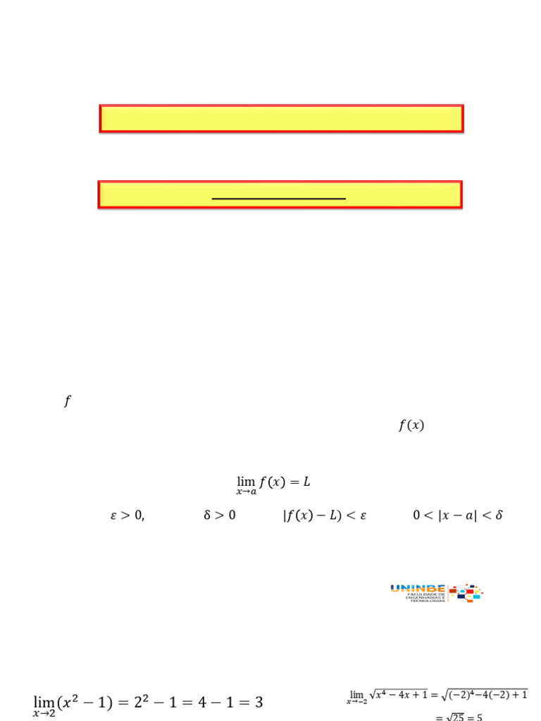 Limite de uma Função | PDF | Limite (Matemática) | Matemática