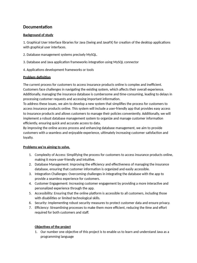 java assign documentation | PDF | Databases | Usability java assign documentation | PDF | Databases | Usability