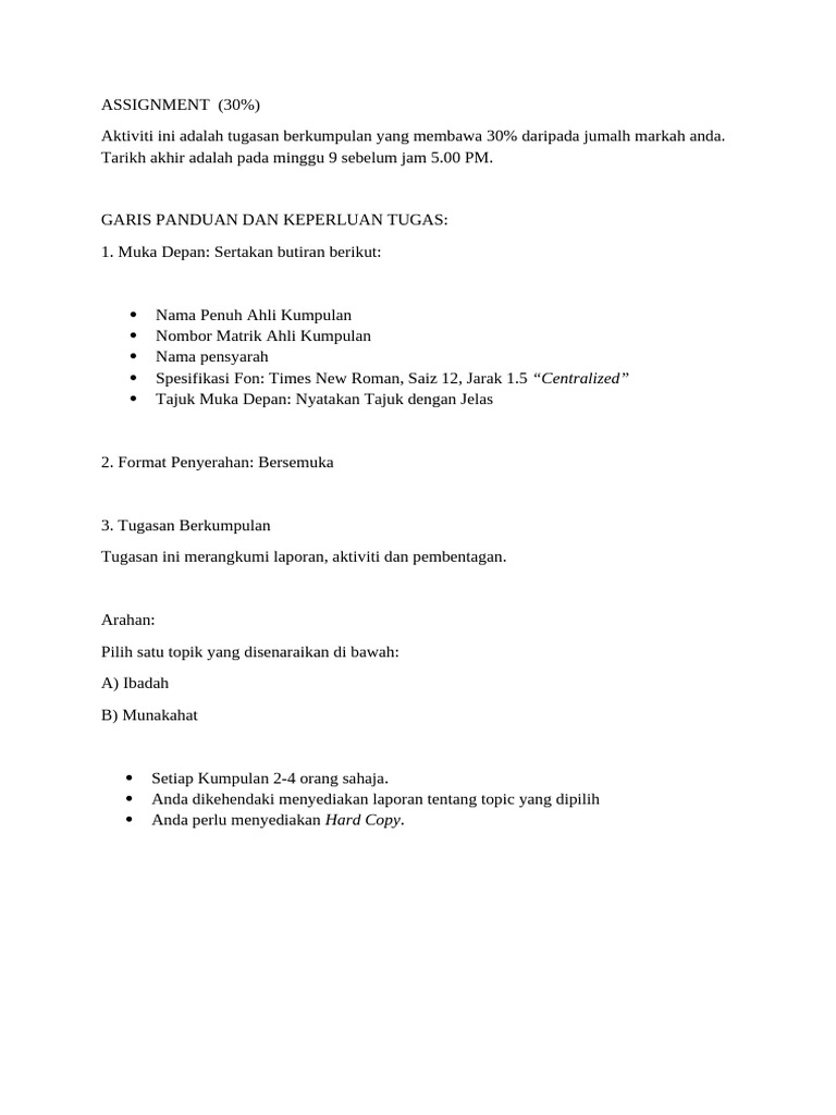 Format Assigment | PDF