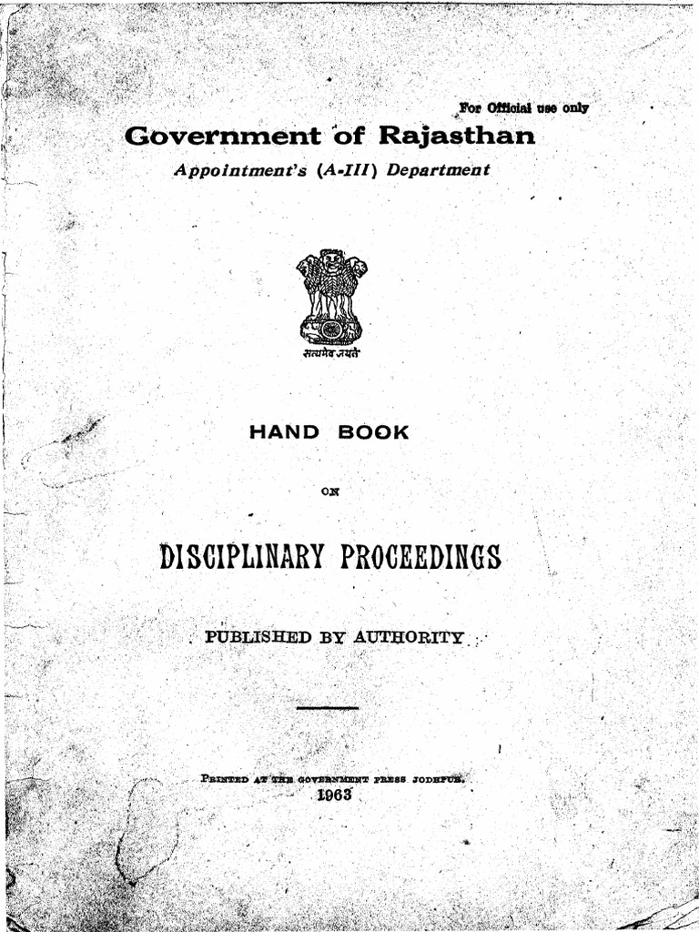 Handbook on Disciplinary Proceedings | PDF | Justice | Crime & Violence