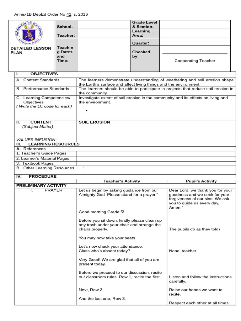 DLP TEMPLATE ENGLISH | PDF | Learning | Behavior Modification
