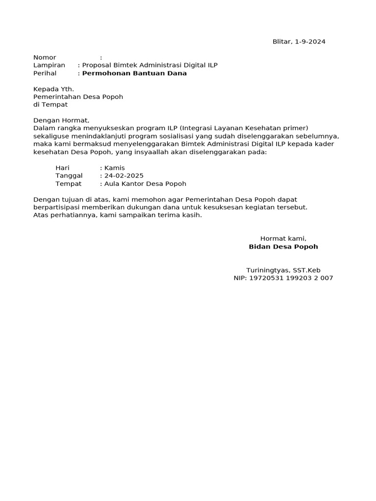 Proposal Bimtek Administrasi Digital ILP | PDF