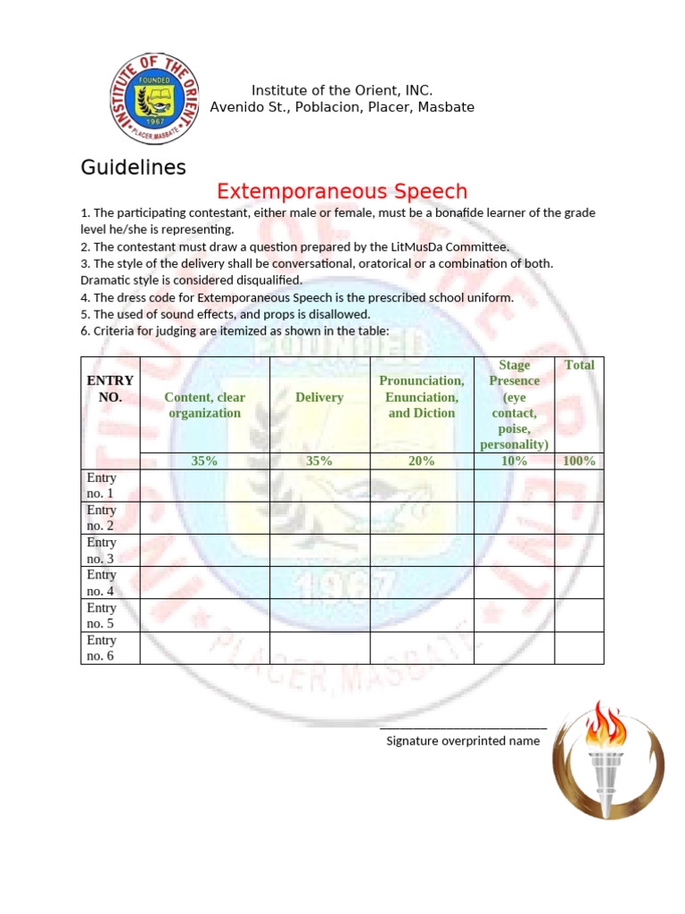 Extemporaneous | PDF