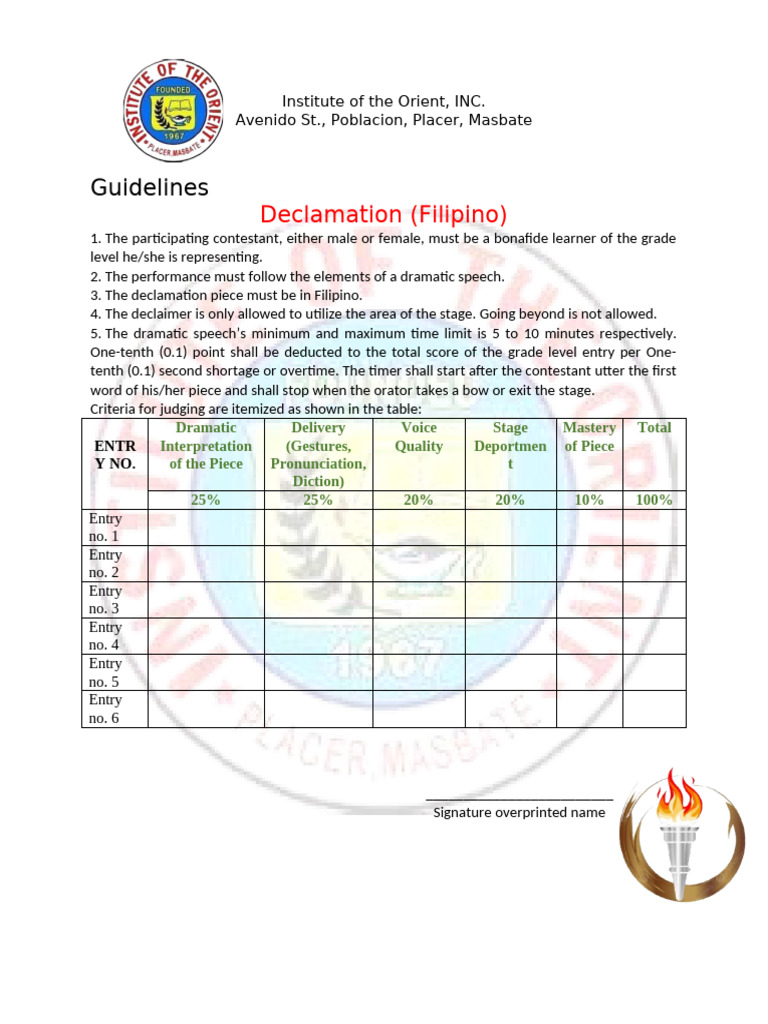 Declamation Filipino | PDF
