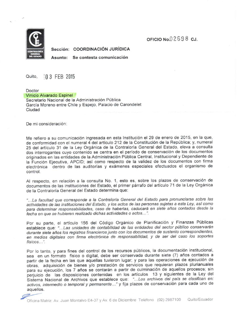 Oficio Contraloria Compressed | PDF