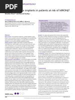Oral Health Management for MRONJ Risk | PDF | Dental Implant | Osteoporosis