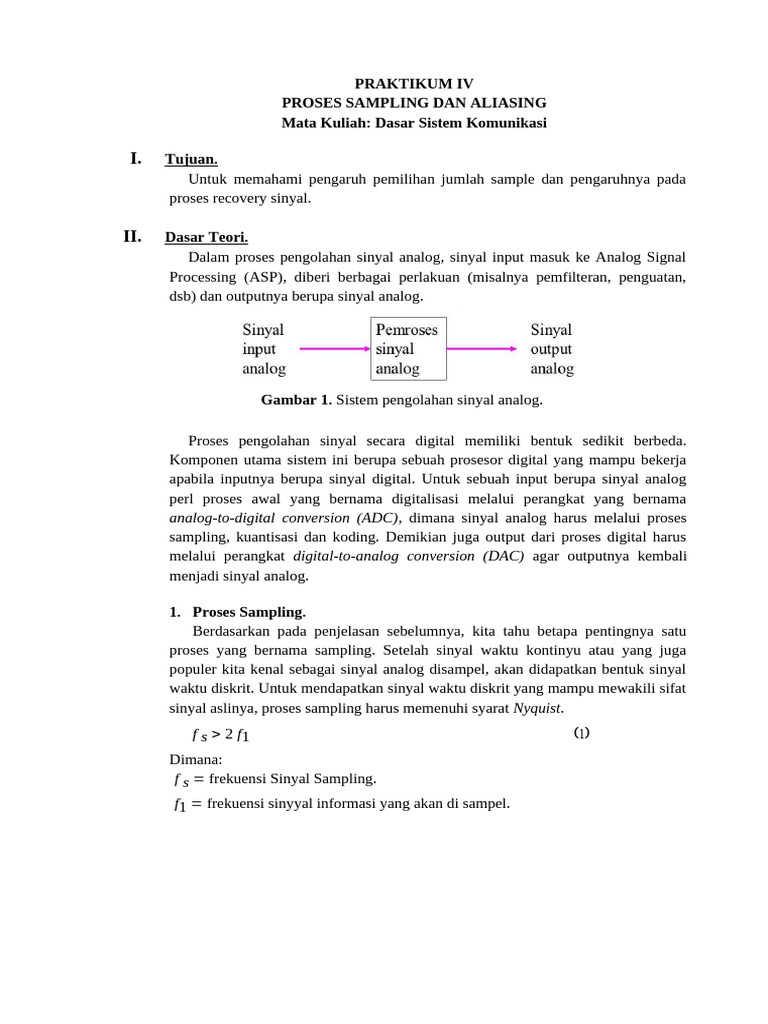 Praktikum 4 - Proses Sampling Dan Aliasing-Dikonversi | PDF