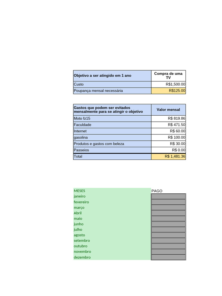 Educ Finan Mod-1 Planilha de Planejamento | PDF