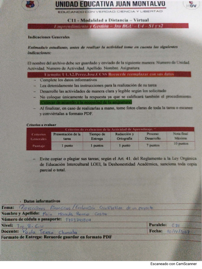 U4.A2. María Mercedes Romero Castro Emprendimiento | PDF