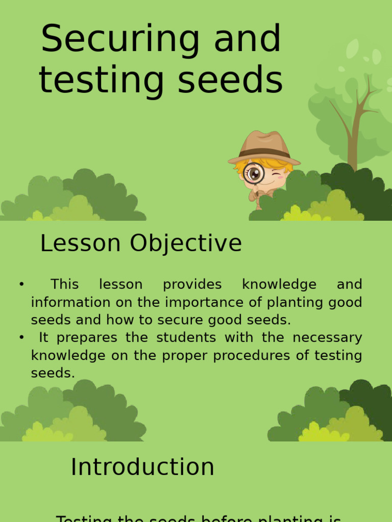 Tle - Securing and Testing Seeds | PDF | Seed | Germination