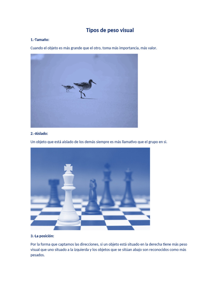 Tipos de Peso Visual | PDF