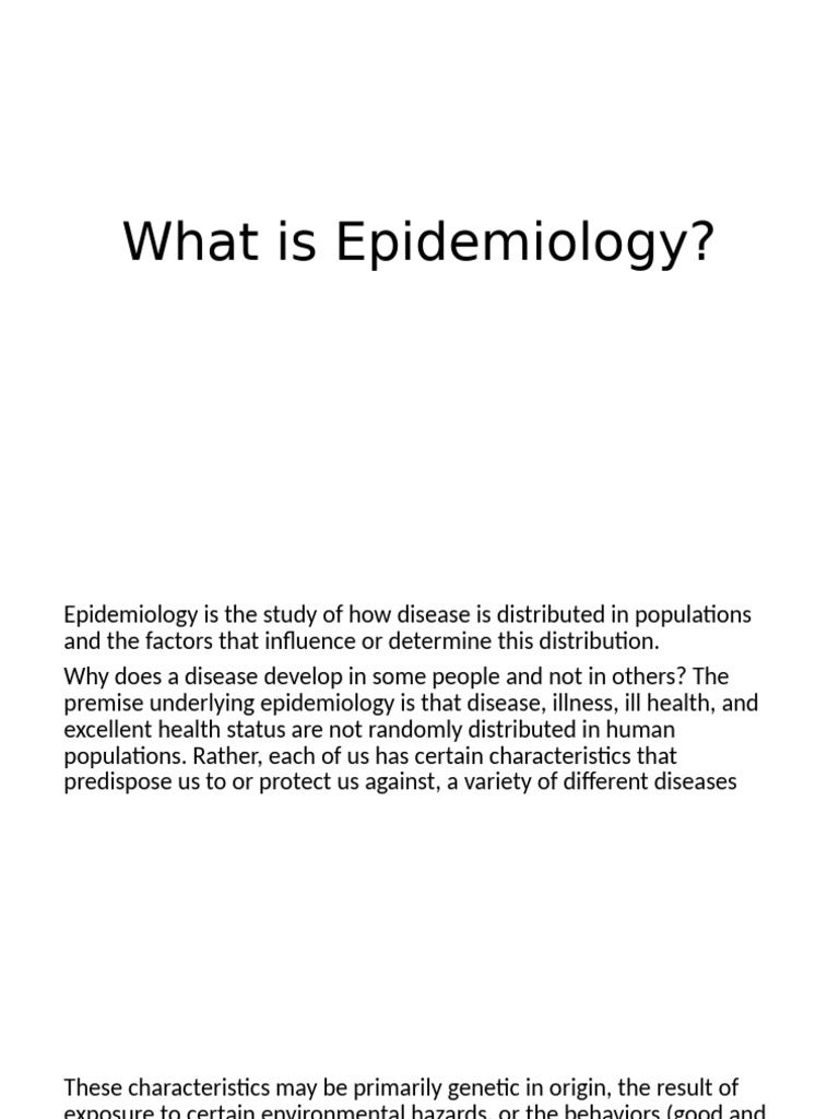 Defintion &objective of EPI | PDF | Epidemiology | Preventive Healthcare