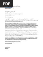 Application Letter (Tagalog) | PDF