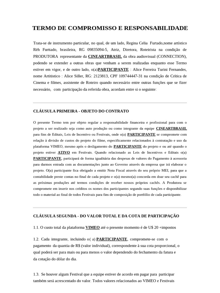 Cópia de Termo de Compromisso 3 | PDF