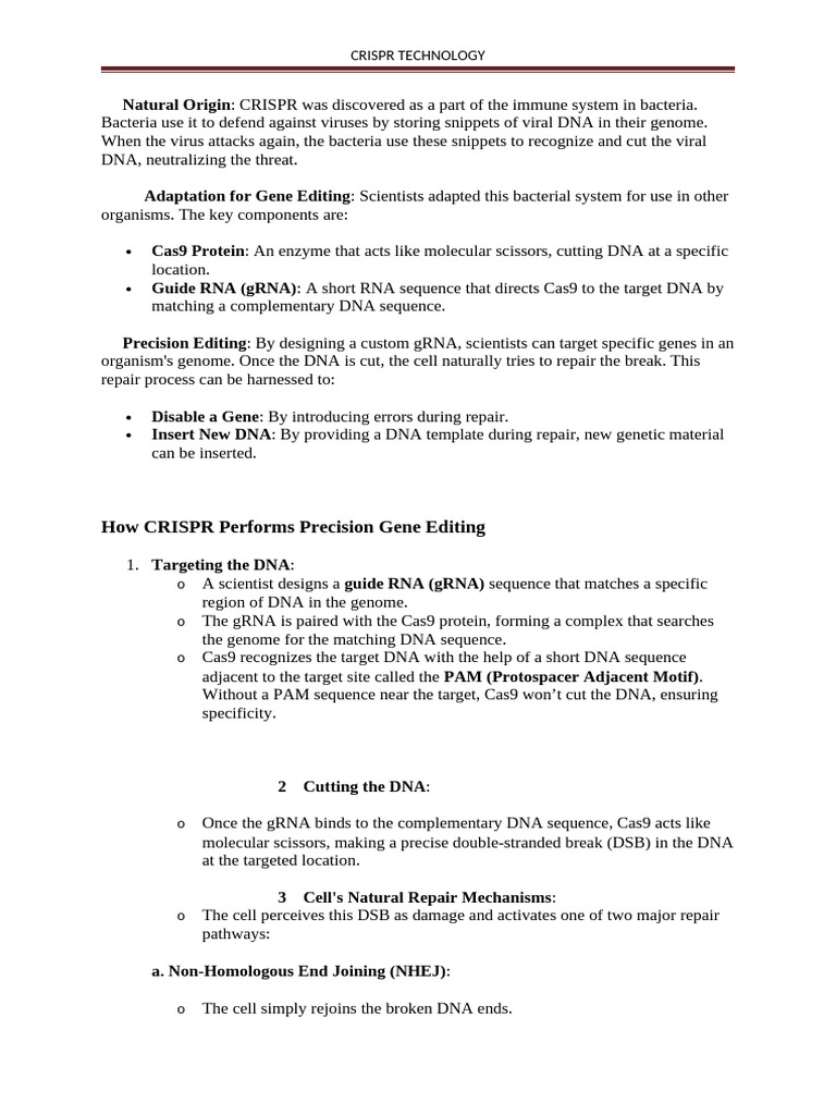 Crispr Technology | PDF | Dna | Rna
