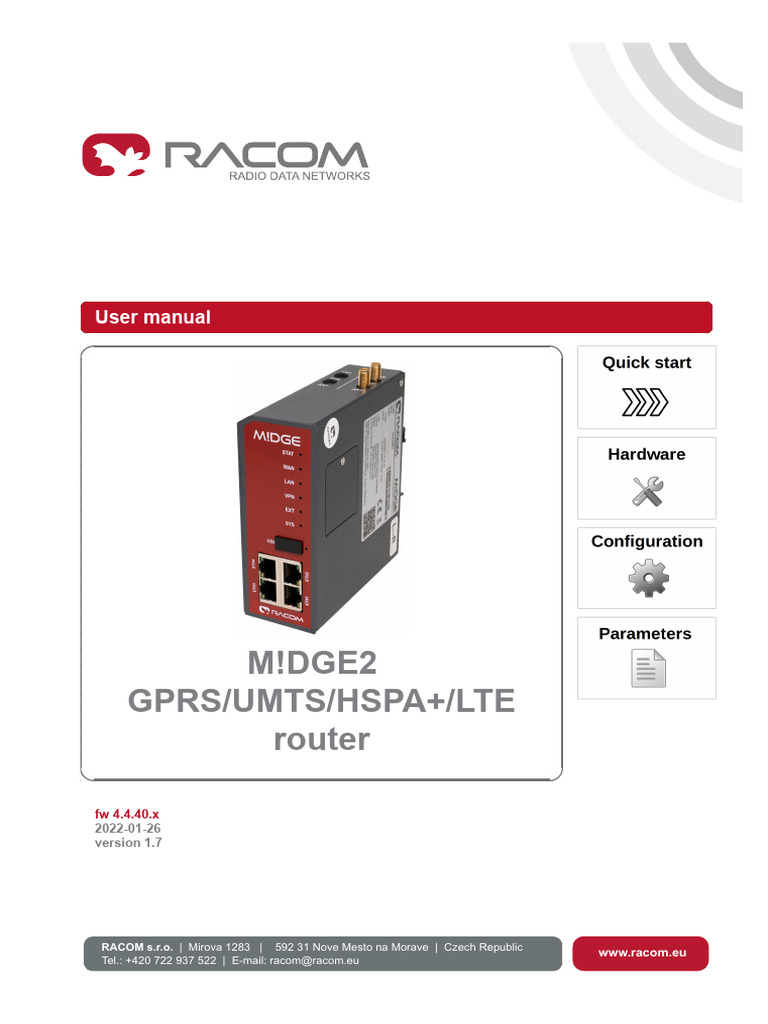 M!DGE2 Router User Manual Guide | PDF | Computer Network | Ip Address