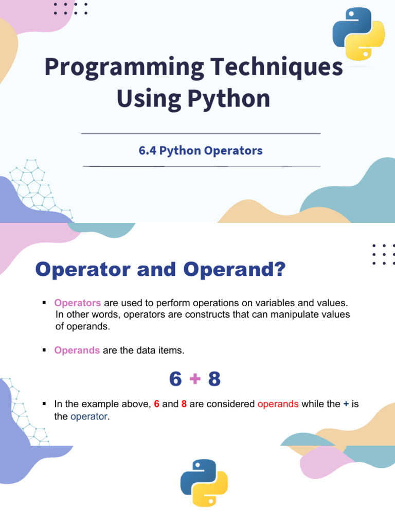 4-Operators-1 6755317cd302c | PDF