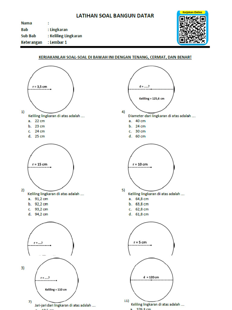 LKPD Keliling Lingkaran | PDF