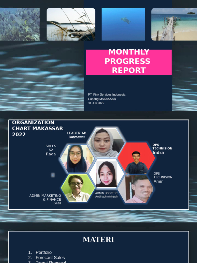 Report Monthly Juli 2022 PT. Pink Cabang Makassar (01 Agustus 2022) | PDF