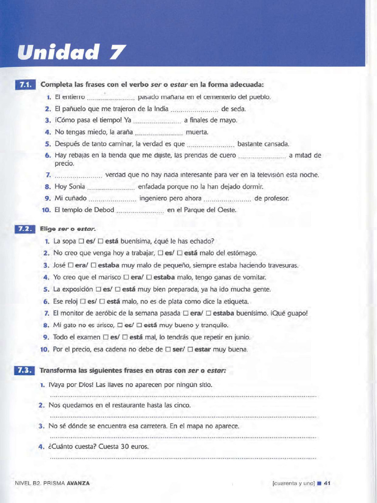 Repaso SER-ESTAR y Voz Pasiva - B2 | PDF