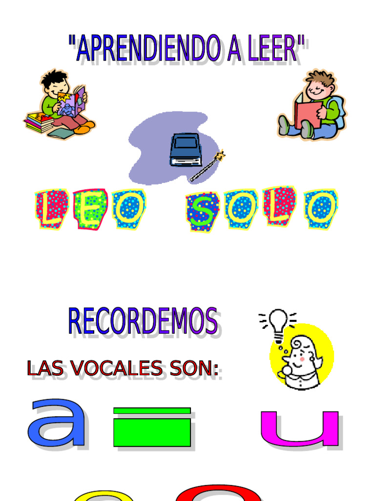 Aprender La Leer 1 Las Vocales | PDF