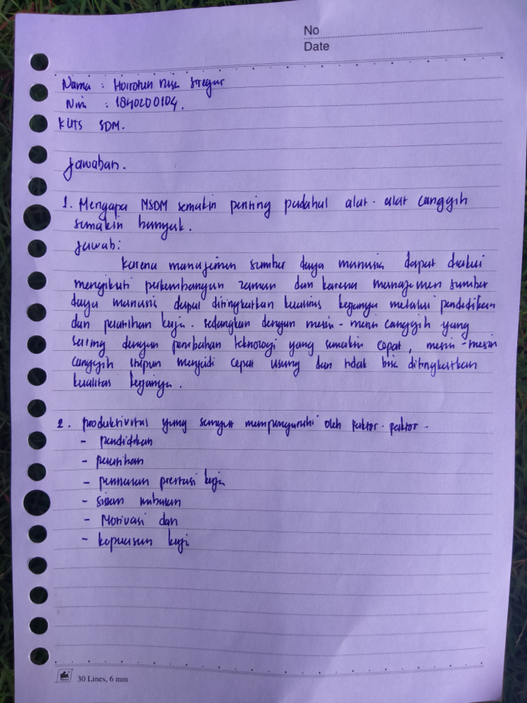 KUIS SDM Hoirotun Nisa | PDF