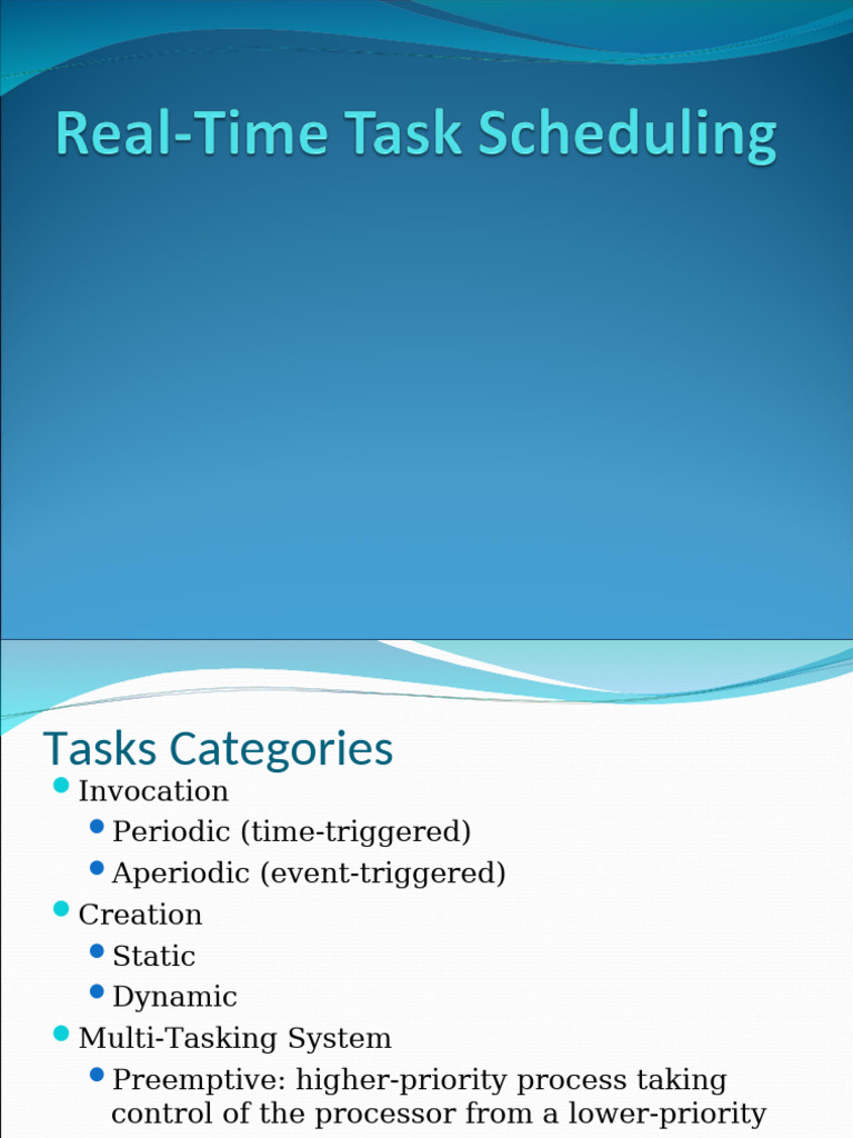 Unit - 4 - RTOS Scheduling algorithms | PDF | Scheduling (Computing) | System Software