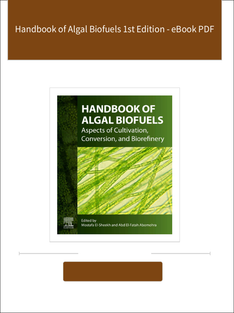 Handbook of Algal Biofuels 1St Edition - Ebook PDF | PDF | Algae Fuel ...
