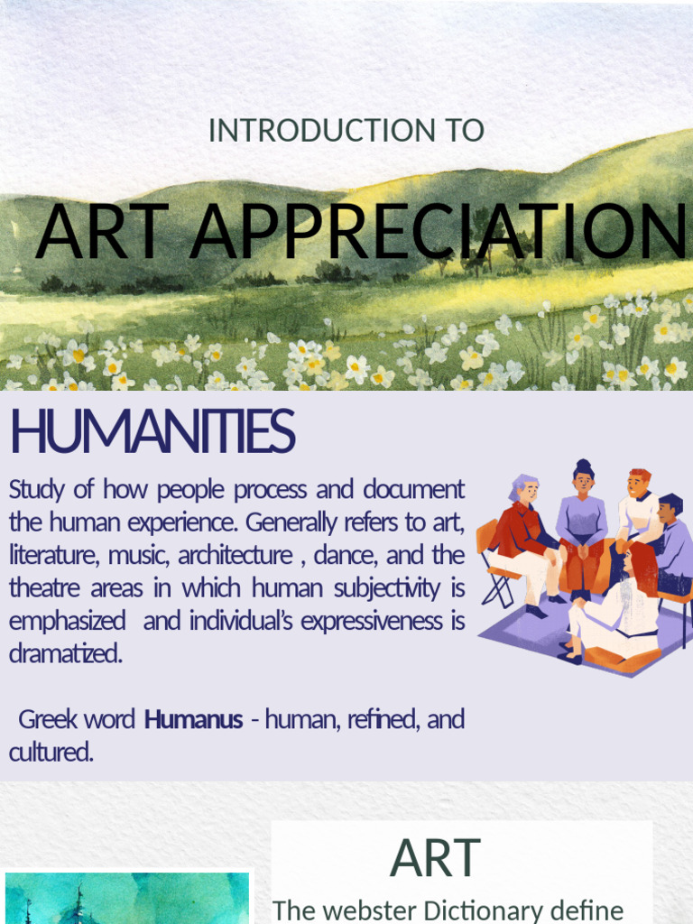 Art Appreciation Lesson 1 Copy | PDF | The Arts | Paintings
