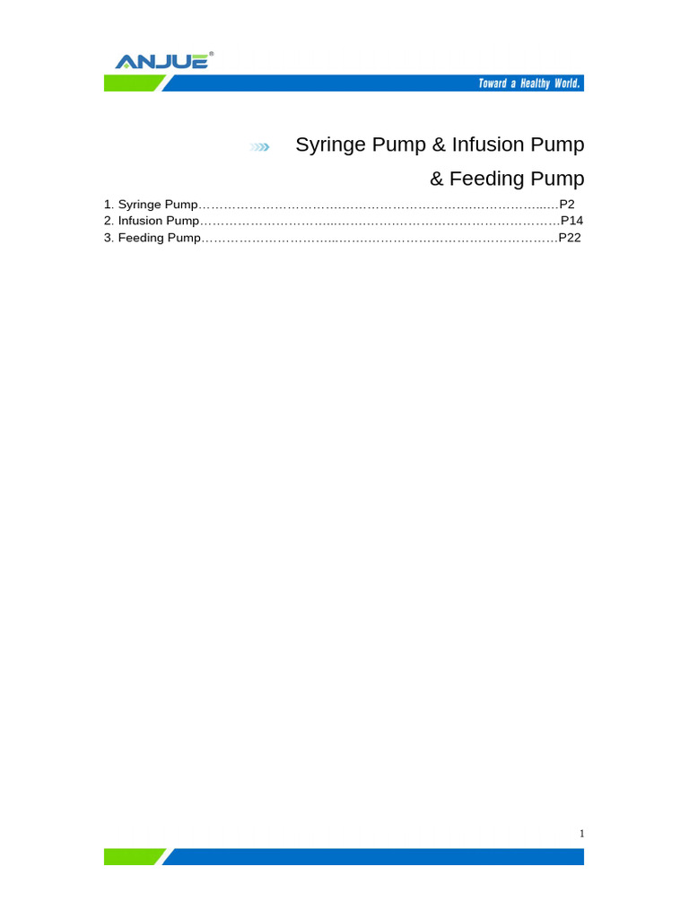 Syringe and Infusion Pump Overview | PDF | Syringe | Humidity