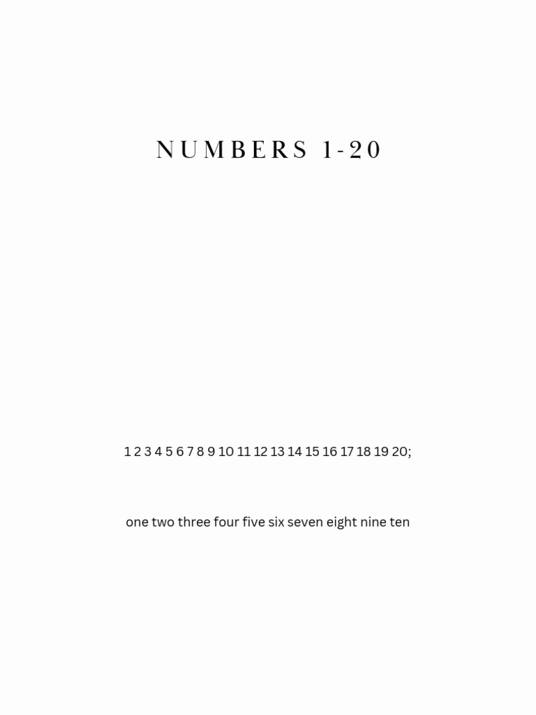 Numbers | PDF