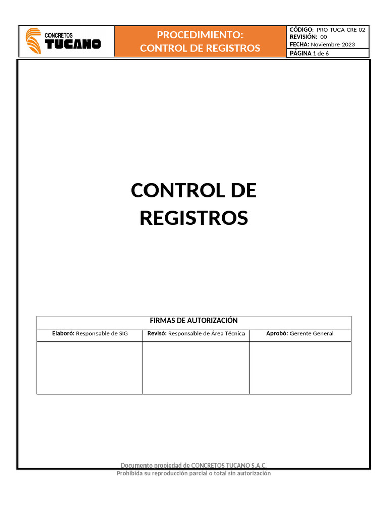 Control de Registros Tuca-2023 | PDF | Sistema de información geográfica | Documento
