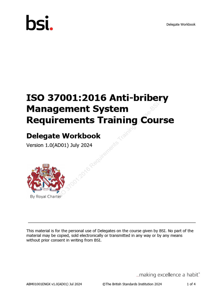 01 Delegate Workbook - ABM01001ENGX - v1 (AD01) - Jul2024 | PDF