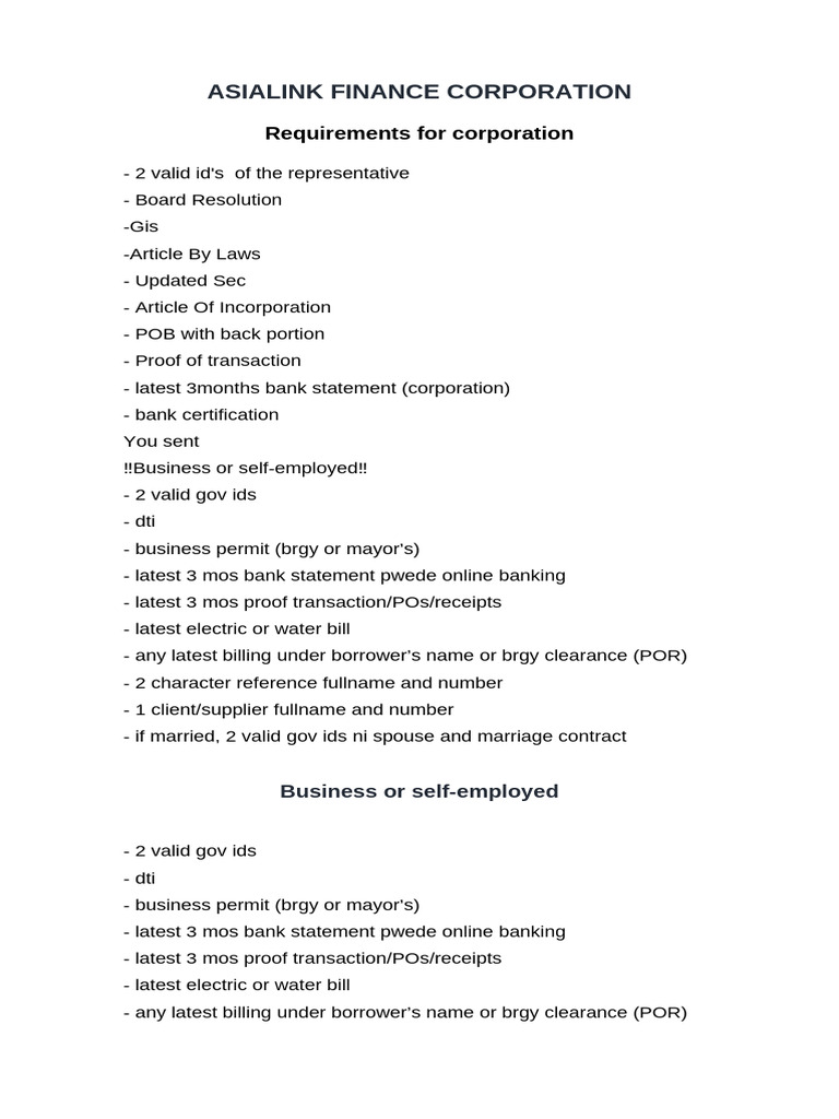 ASIALINK FINANCE CORPORATION Form | PDF
