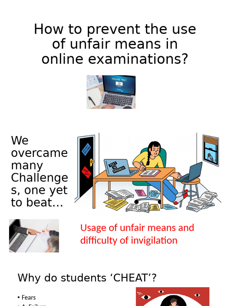 Way to Reduce Unfair Means | PDF