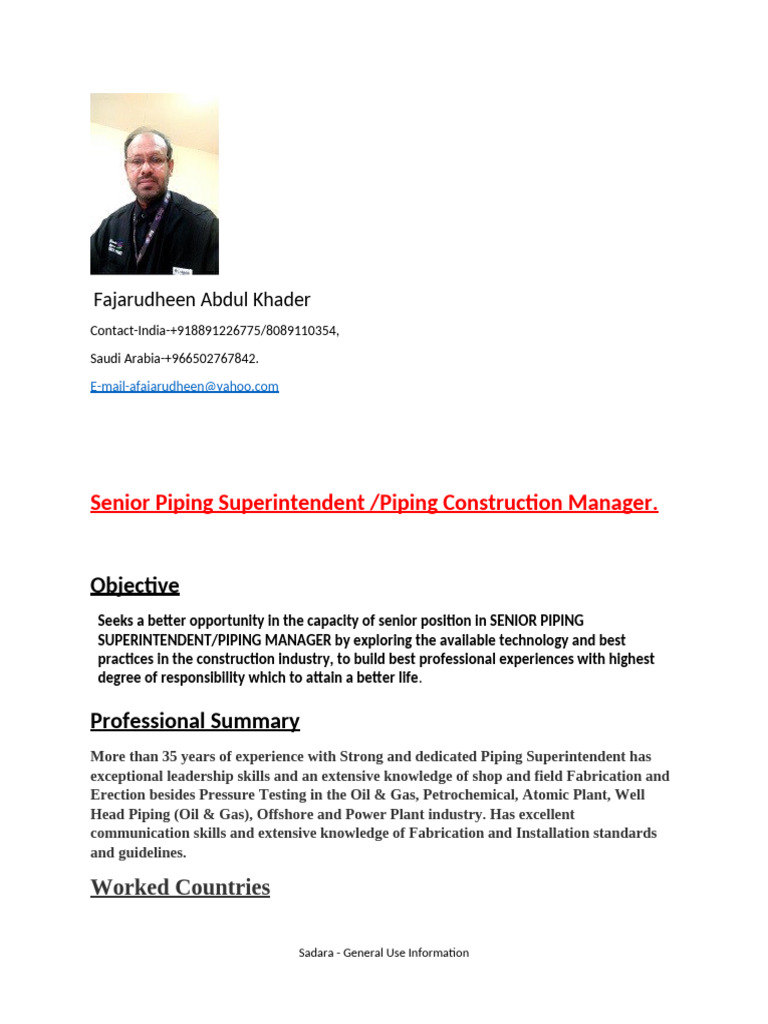 Fajarudheen CV | PDF | Natural Gas
