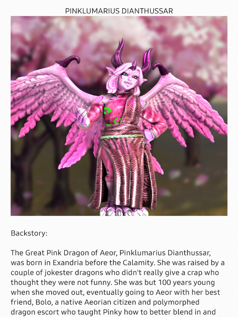 Pinky, The Pink Dragon | PDF