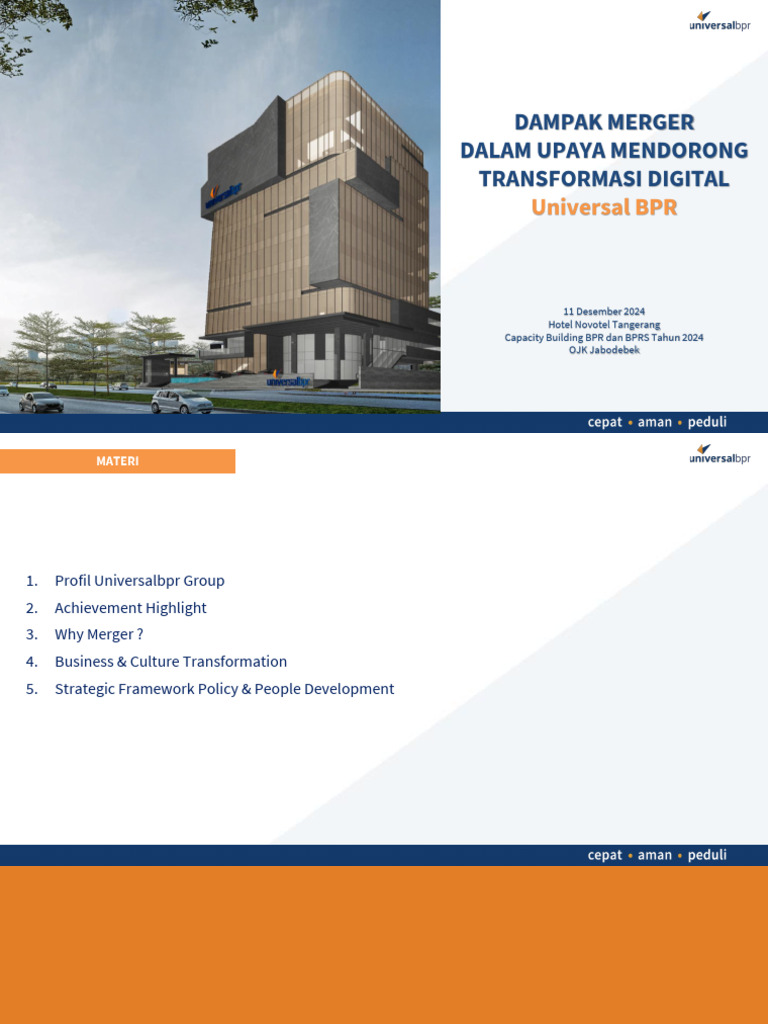 Merger BPR: Transformasi Digital 2024 | PDF