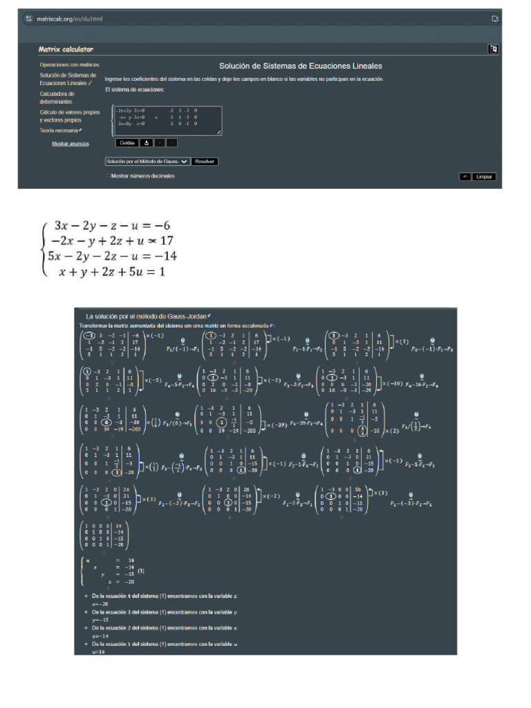 A1 Calculadora de Matrices | PDF