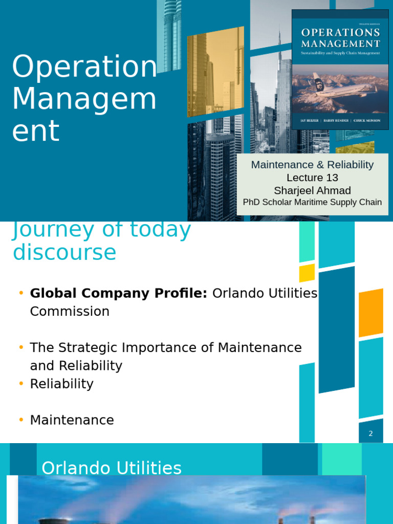 OM Lecture 13 - Maintenance & Reliability | PDF | Reliability Engineering | Systems Engineering